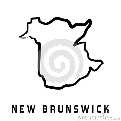 New Brunswick Simple Map Cartoon Vector | CartoonDealer.com #260886873