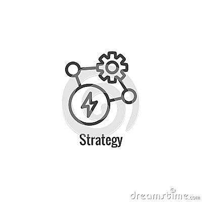 New Business Process Icon | Strategy Phase Cartoon Vector ...