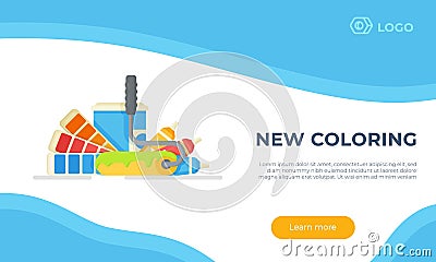 Vector Illustration Of Coloristic Concept Isolated On White Background ...