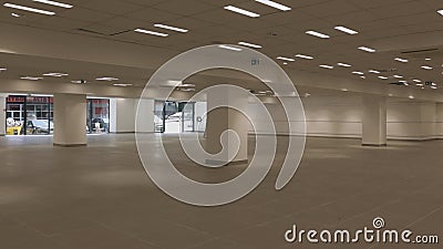 Empty Retail Space stock video. Video of interior, work - 258883595