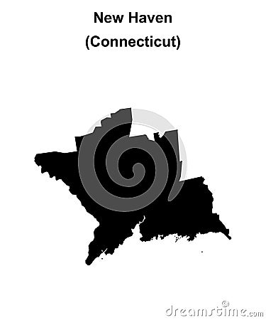New Haven Outline Map Royalty-Free Stock Photography | CartoonDealer.com #357888191