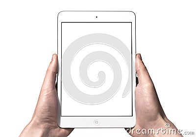 A New Ipad Mini On Hand Editorial Stock Image - Image: 35388479