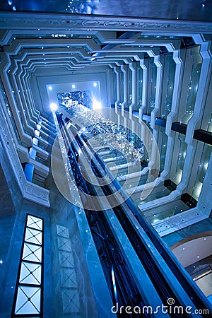 New multi-storey lobby of a modern hotel - Stock Image - Everypixel