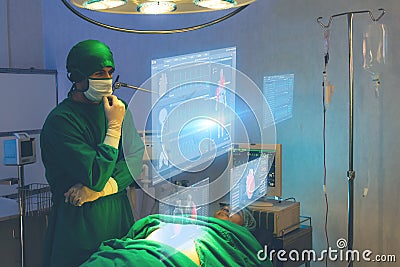 New Normal Futuristic Technology In Medical Concept Doctor Anlysis Patient By Using Artificial ...