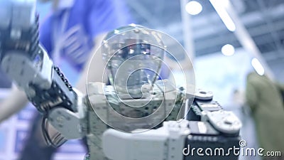 New Robot Android Dancing on the Show. Shows Human Movements Stock ...