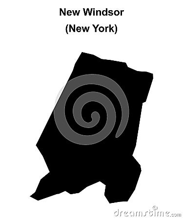 New Windsor Outline Map Cartoon Vector | CartoonDealer.com #357489895