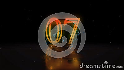 New Year Glowing Countdown Timer from 10 To 0 Seconds Animation ...