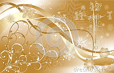 New Year's Background With Clock, Vector Royalty Free Stock Images ...