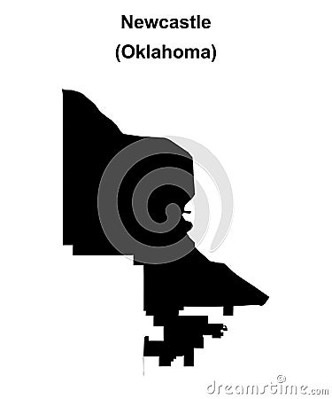 Newcastle Outline Map Vector Illustration | CartoonDealer.com #357495528