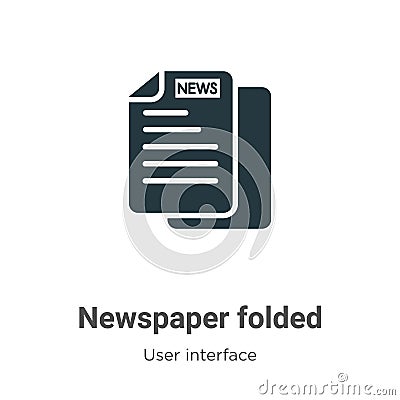 Newspaper Folded Vector Icon On White Background. Flat Vector Newspaper ...