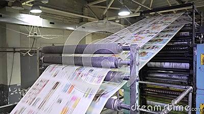 Newspaper Printing Process In Printing House Stock Footage - Video of ...
