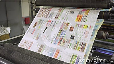 Newspaper Printing Process In Printing House Stock Video - Video of ...