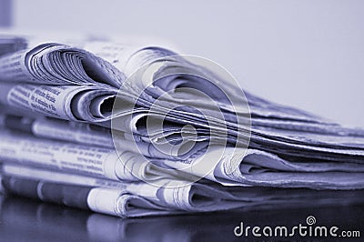 Newspaper Stack Stock Images - Image: 8489454
