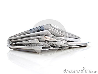 Typical Thick Sunday Edition American Newspaper Stock Image - Image of ...