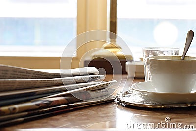 Newspapers At Sunday Morning Stock Photography - Image: 85092