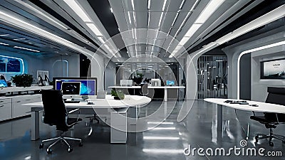 Next-Gen Workspaces Redefining The Future Of Office Environments. Stock ...