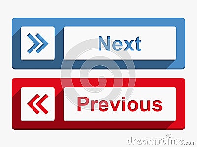 Next And Previous Buttons Royalty Free Stock Image - Image: 35859926