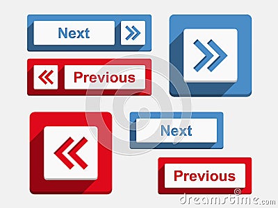 Next And Previous Buttons Royalty Free Stock Photo - Image: 36689745