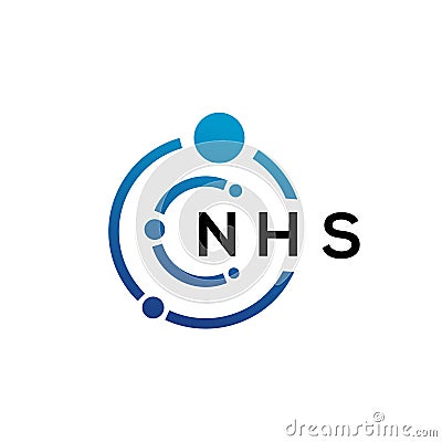 NHS Letter Technology Logo Design On White Background. NHS Creative ...