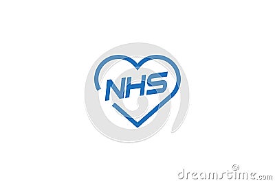 NHS Logo Design . Letter NHS In The Hearth Shape Logo Design . Vector ...