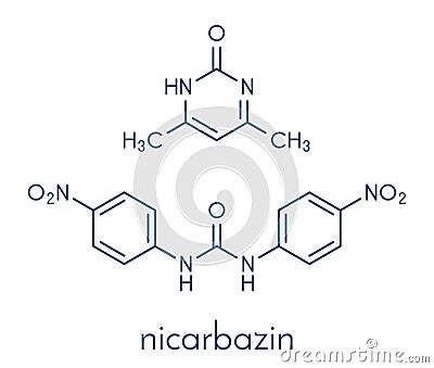 Nicarbazin Coccidiostat Mixture. Skeletal Formula. Cartoon Vector ...