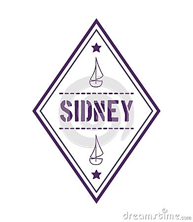 Nice Sidney Stamp Vector Illustration | CartoonDealer.com #231083848