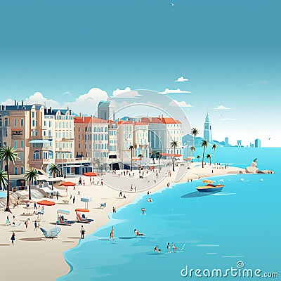 Nice Techscape: Digital Glimpse Of The French Riviera Royalty-Free ...