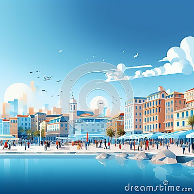 Nice Techscape: Digital Glimpse Of The French Riviera Royalty-Free ...