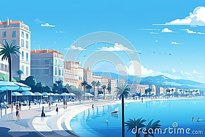 Nice Techscape: Digital Glimpse Of The French Riviera Stock ...