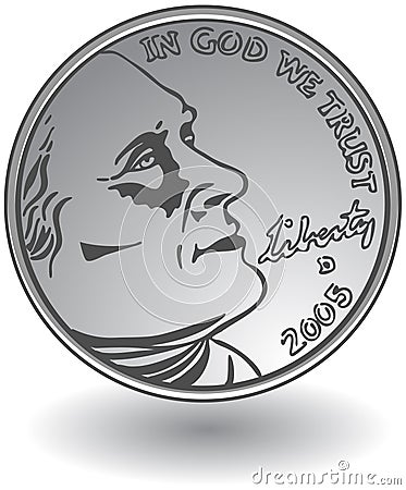 Nickel Cartoon Vector | CartoonDealer.com #9584797