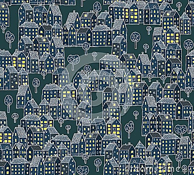 Night City Pattern Stock Image - Image: 29446181