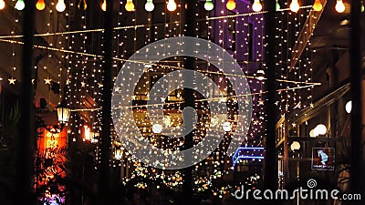 Night Club Decorated with Lights and Adornments for Christmas 2 Stock ...