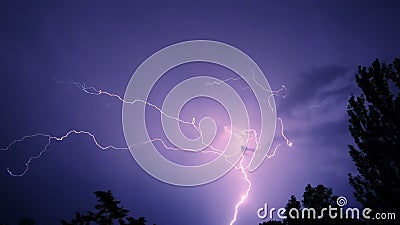 Night sky with lightning stock video. Video of bolt - 154769121