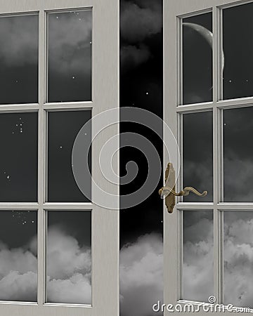 Night Time Sky Window View Stock Photography - Image: 15658802