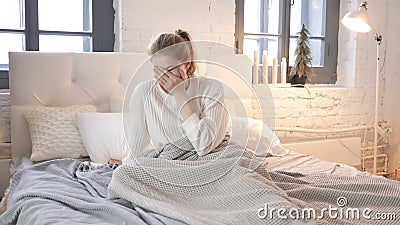 Nightmare, Sleeping Young African Girl Waking Up in Shock Stock Footage ...