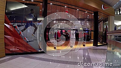 Store Closing Down at Night Inside Metropolis Shopping Mall. Stock ...