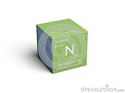 Nitrogen. Other Nonmetals. Chemical Element Of Mendeleev\'s Periodic ...