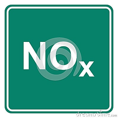 Nitrogen Oxides And Road Sign Cartoon Vector | CartoonDealer.com #228344797