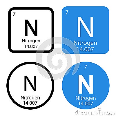 Nitrogen Symbol Vector Stock Illustration | CartoonDealer.com #274713766