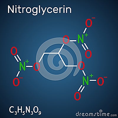 Nitroglycerin, Glyceryl Trinitrate, Nitro Molecule, Is Drug And ...