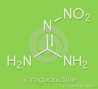 Nitroguanidine Explosive Molecule. Skeletal Formula. Royalty-Free Stock ...