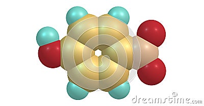 4-Nitrophenol Molecular Structure Isolated On White Royalty-Free ...