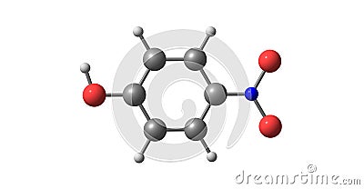 4-Nitrophenol Molecular Structure Isolated On White Royalty-Free ...