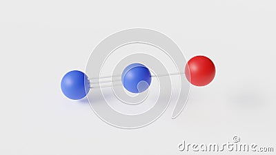 Nitrous Oxide Molecule 3d, Molecular Structure, Ball And Stick Model ...