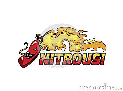 Nitrous Oxide System. NO2 Bottle Cartoon Illustration | CartoonDealer ...