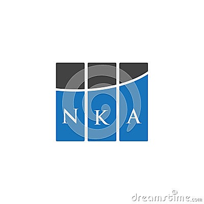 NKA Letter Logo Design On WHITE Background. NKA Creative Initials ...