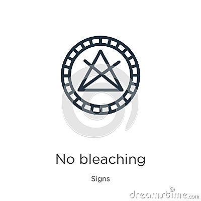 No Bleaching Icon. Thin Linear No Bleaching Outline Icon Isolated On ...