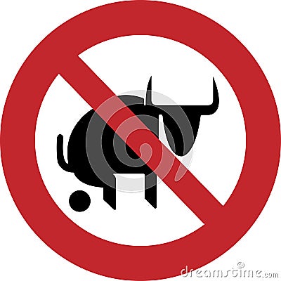 No Bull Pooping Sign Royalty Free Stock Photo - Image: 20651175