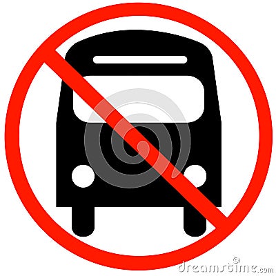 No Buses Allowed Vector Illustration | CartoonDealer.com #6008088