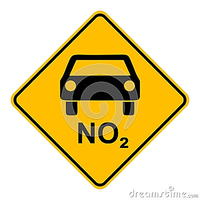 NO2 Car And Road Sign Vector Illustration | CartoonDealer.com #156910202